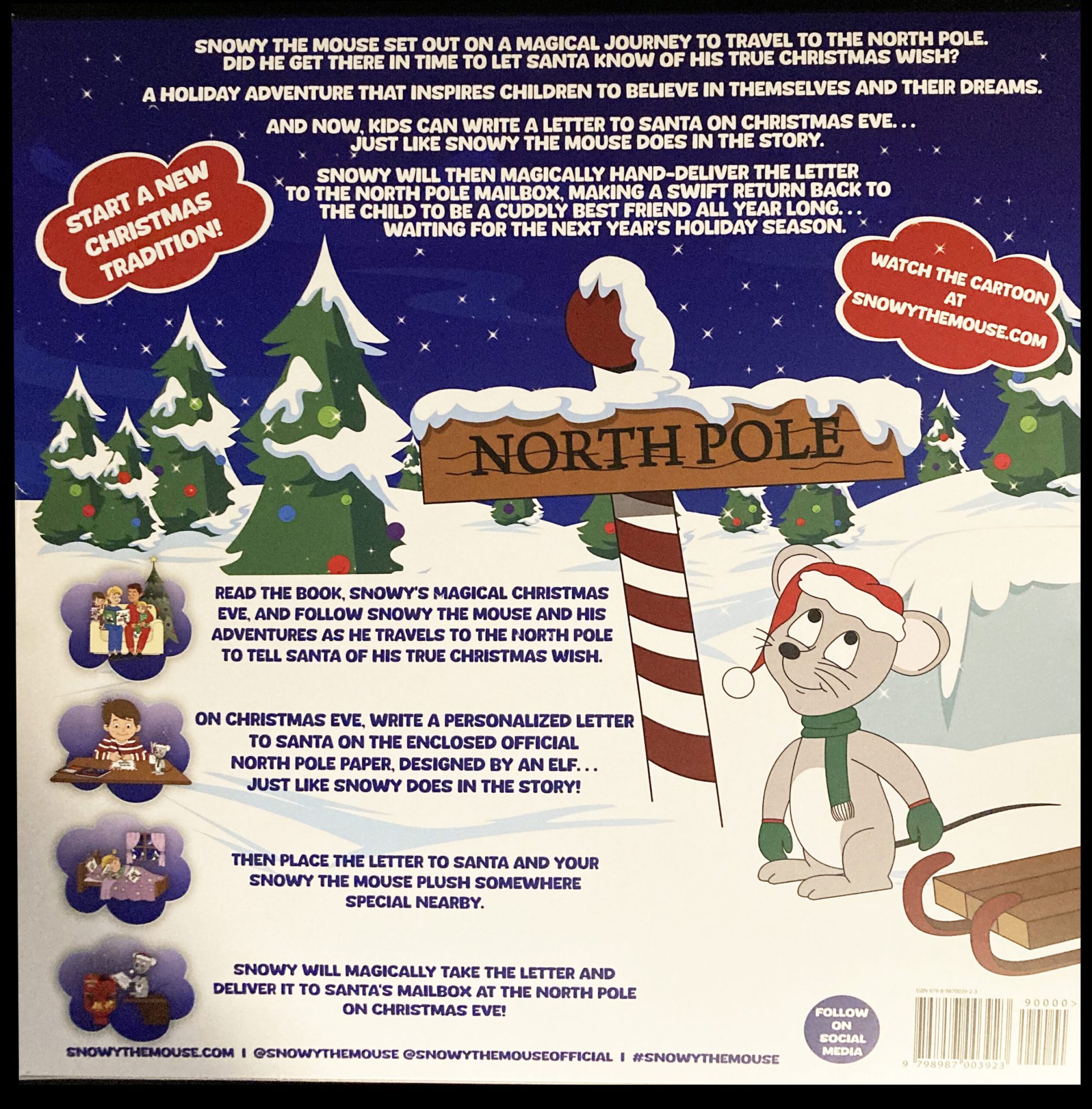 Snowy's Magical Christmas Eve Holiday Book & Plush Gift Set - Snowy the ...
