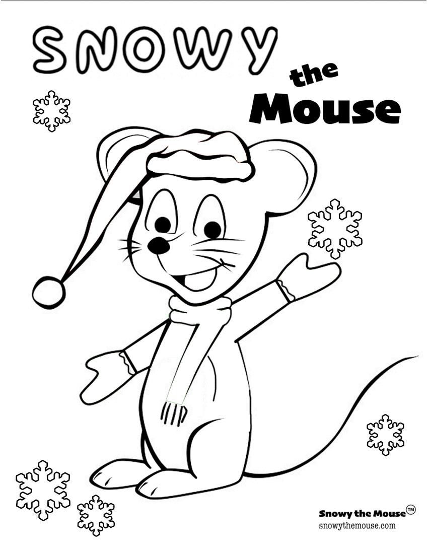 Coloring Pages - Snowy the Mouse