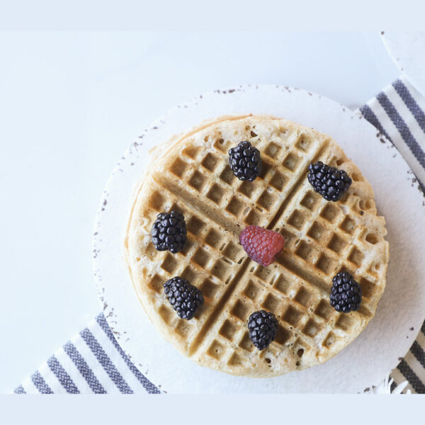 Waffles with Spiced Brown Sugar Syrup - Snowy the Mouse